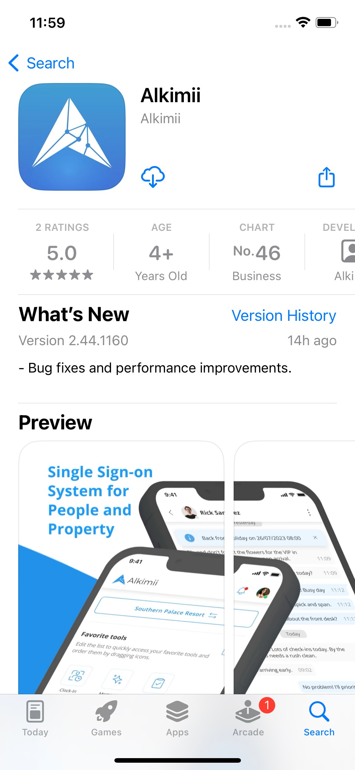 Alkimii Mobile App - First Time Login
