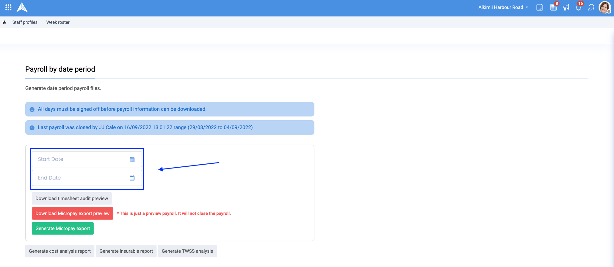 How to close Payroll by Period?