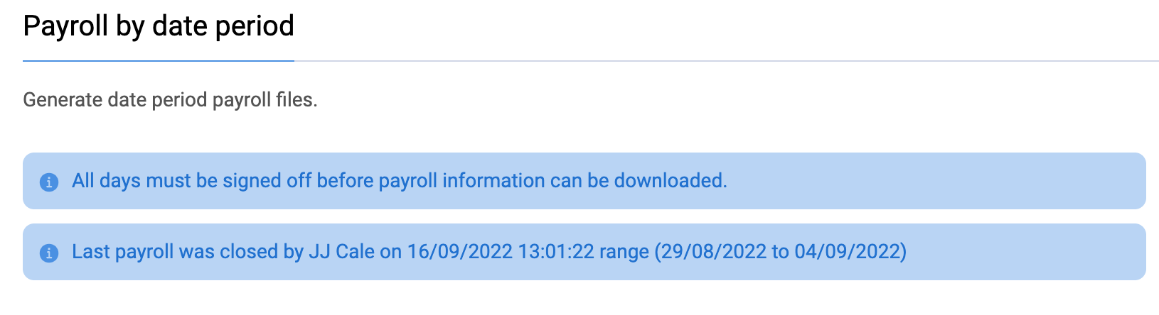 How to close Payroll by Period?