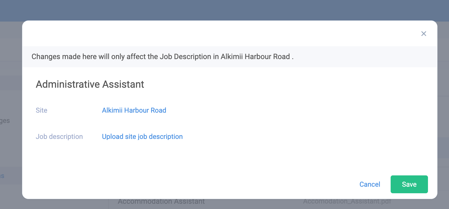 How to upload a job description?