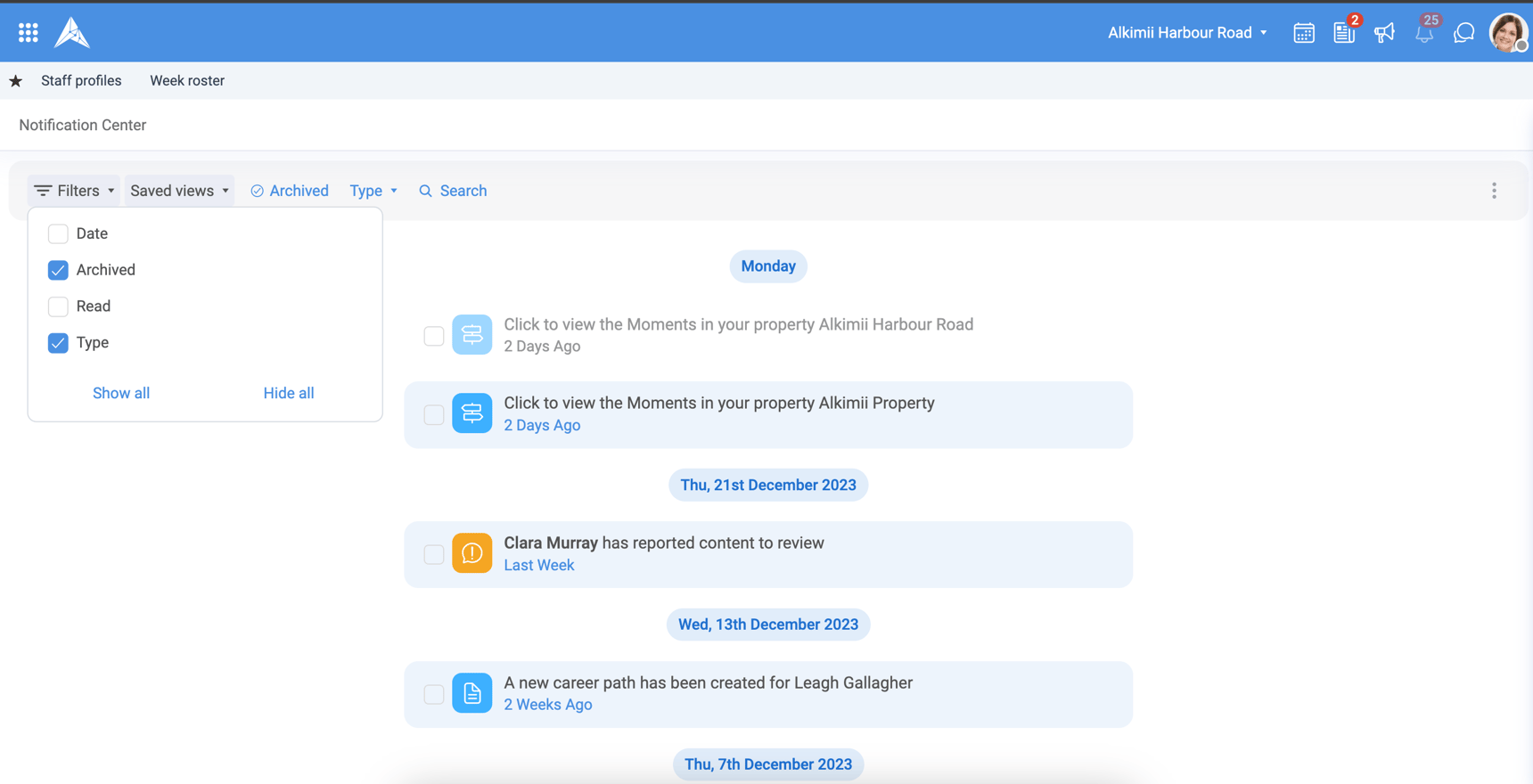 How to navigate Notifications in Alkimii?
