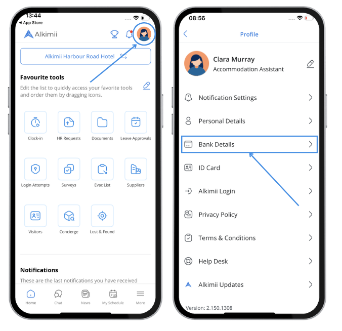 How to update Bank Details in the Alkimii Mobile App