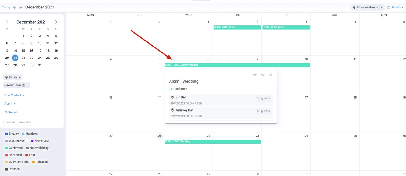 Function Sheets for an Event