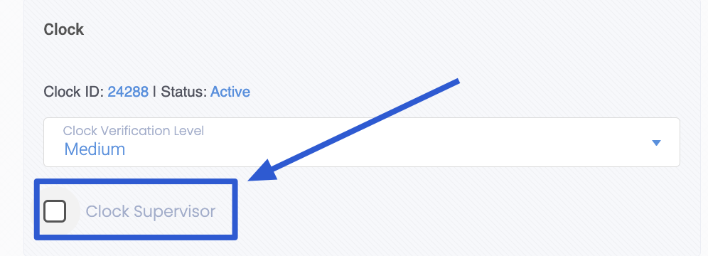 How to set a team member as a Clock Supervisor?