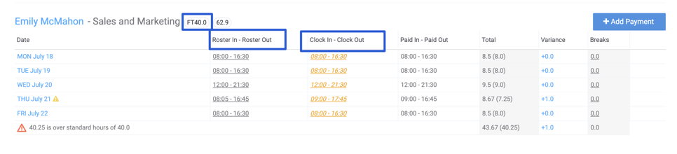 How to manage TOIL from the Week Details Screen?