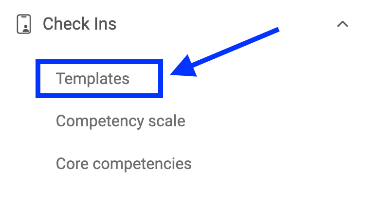 How to create a check in template?