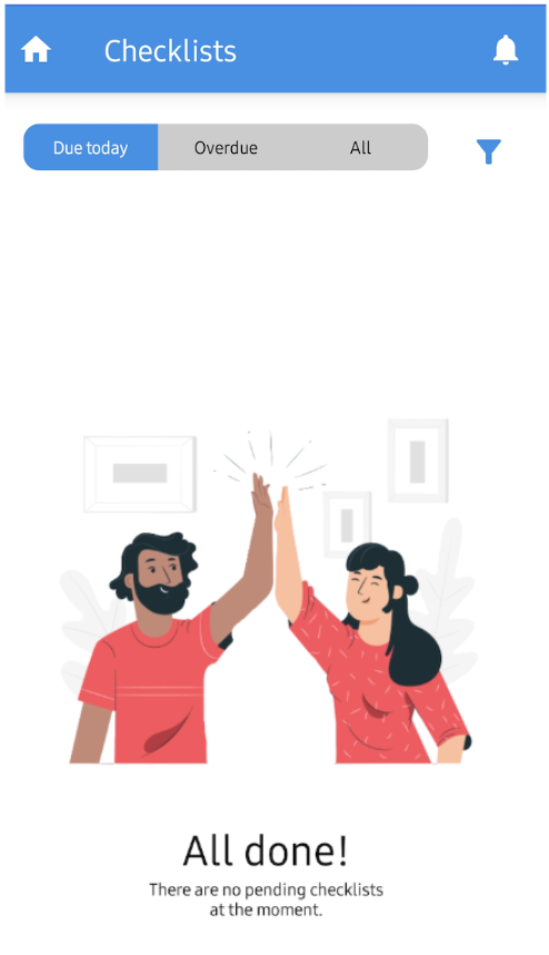 How to navigate checklists on mobile (Android)?