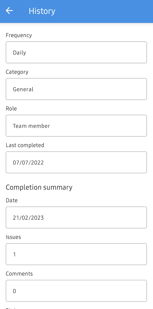 How to navigate checklists on mobile (Android)?
