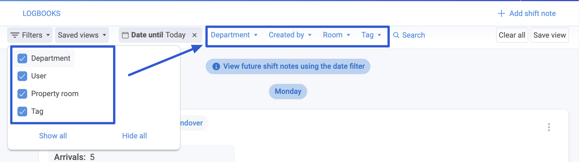 How to add Shift Notes?